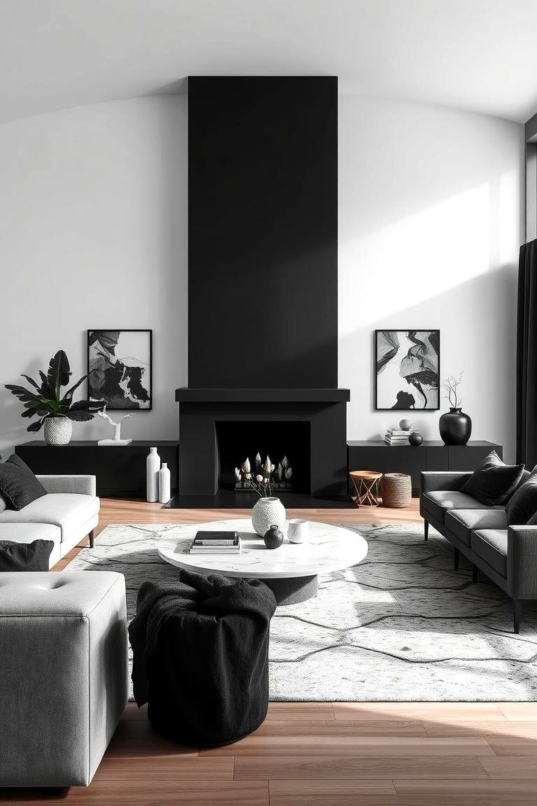 30 Bold Black Fireplace Ideas to Elevate Your Living Room