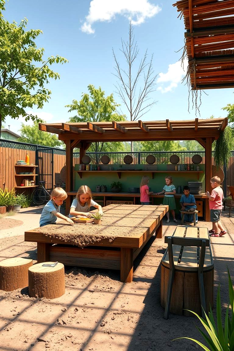 30 Mud Kitchen Ideas to Inspire Outdoor Kids' Play