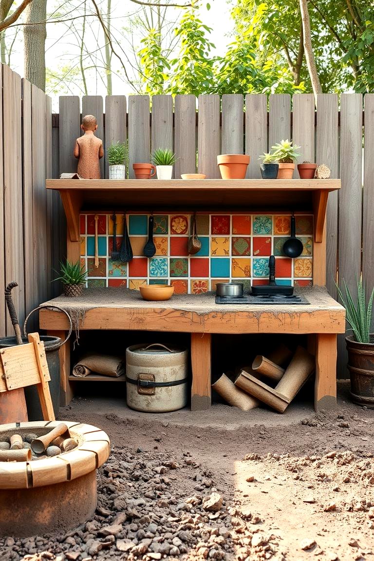 30 Mud Kitchen Ideas to Inspire Outdoor Kids' Play