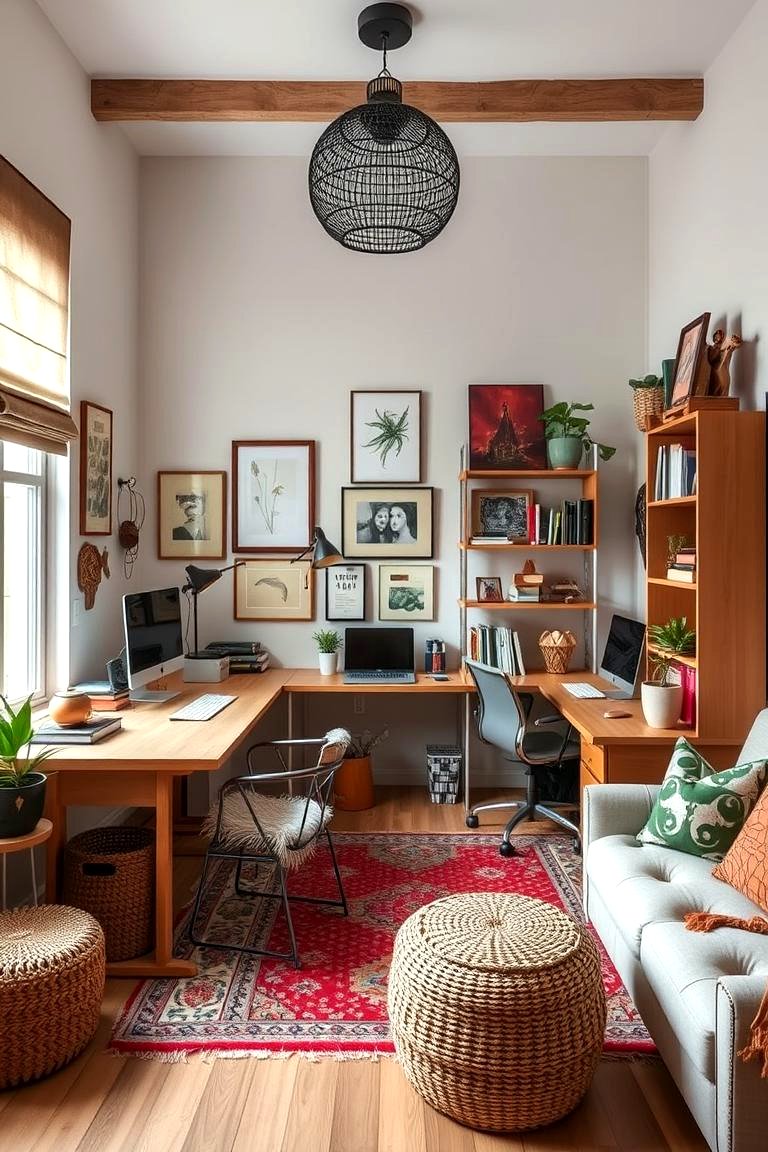 30 Bohemian Home Office Ideas for Eclectic Workspace Vibes