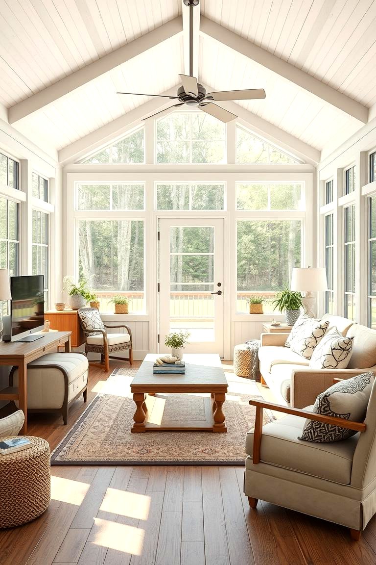 30 Farmhouse Sunroom Ideas for Cozy and Light-Filled Relaxation