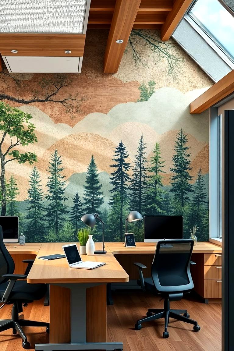 30 Office Wallpaper Ideas for a Productive Workspace