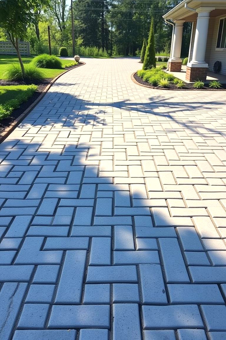 30 Durable Concrete Driveway Designs to Enhance Curb Appeal
