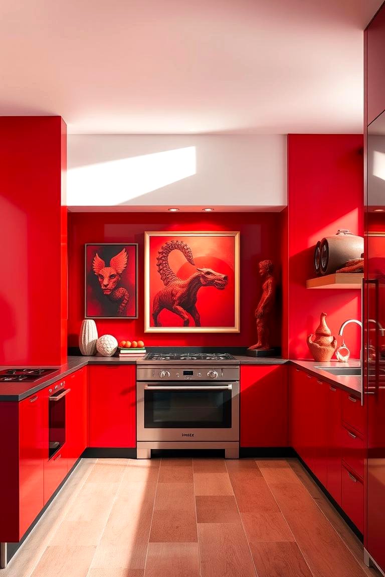 30 Bold Red Kitchen Ideas for a Vibrant Cooking Space