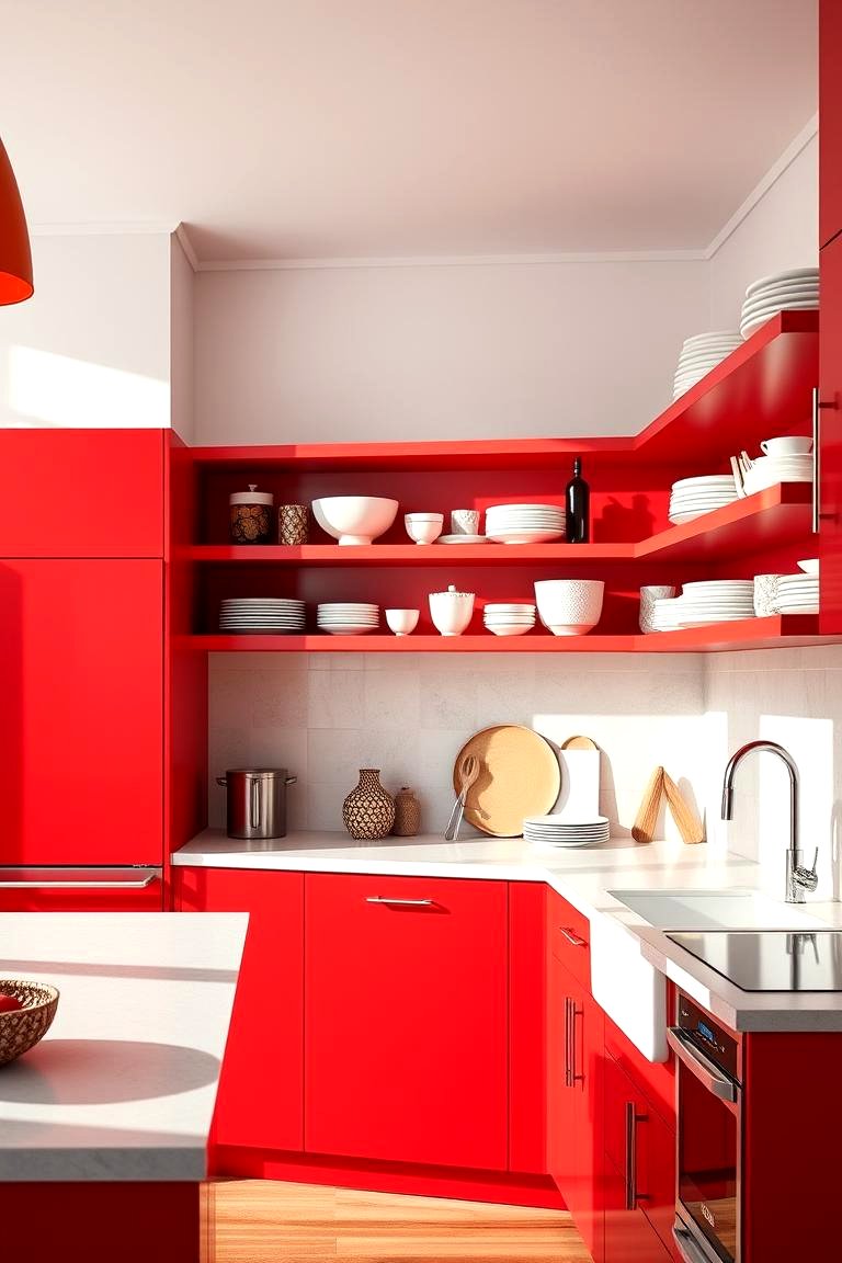 30 Bold Red Kitchen Ideas for a Vibrant Cooking Space