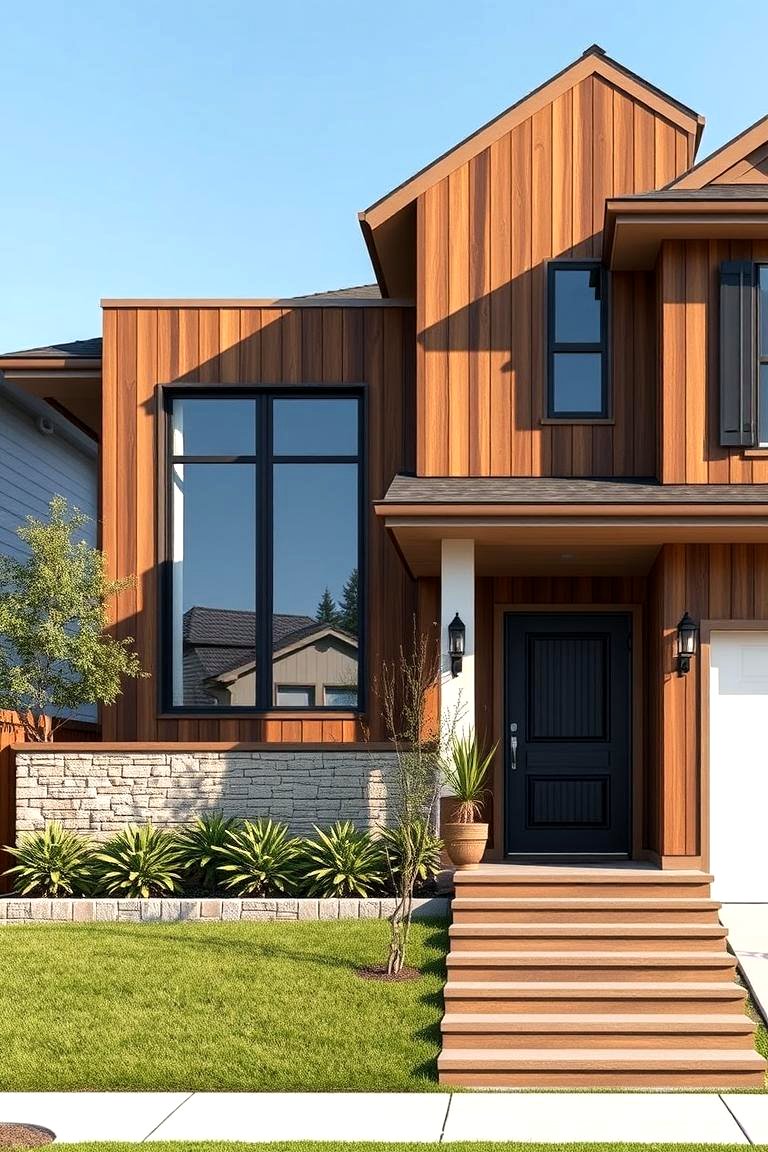 30 Brown Exterior House Color Ideas for Warm Curb Appeal