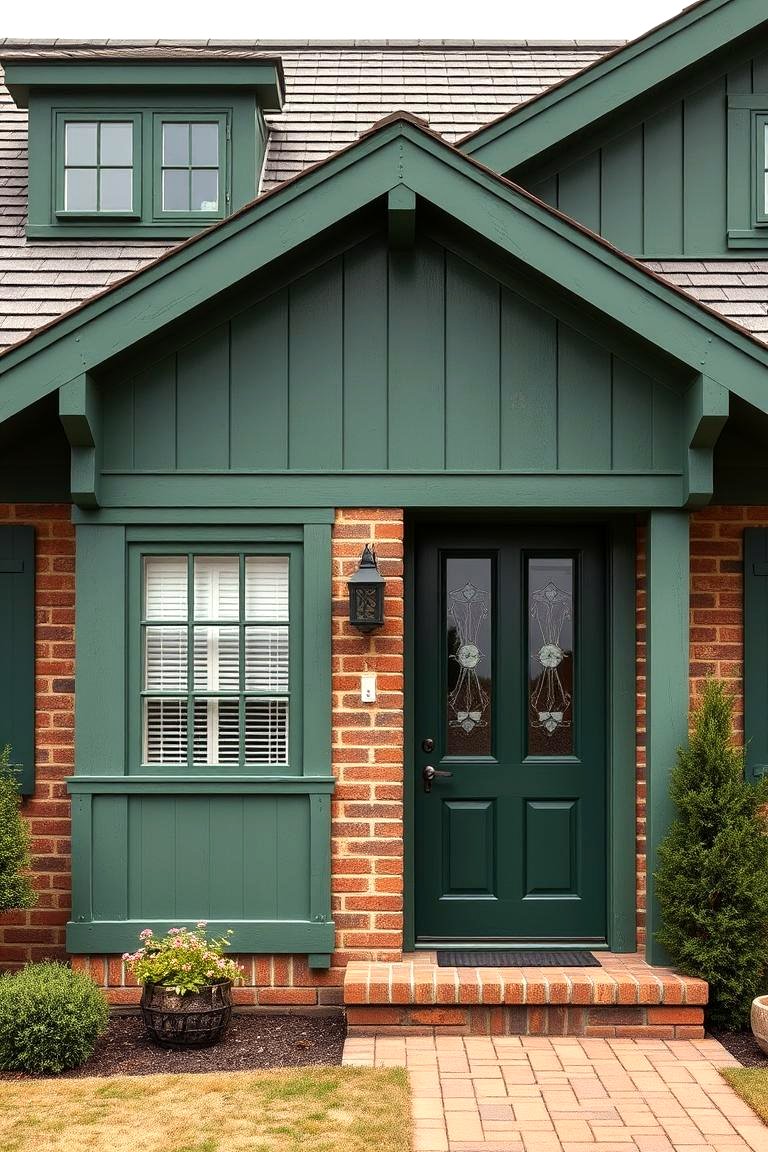 30 Green Exterior Paint Colors for Curb Appeal