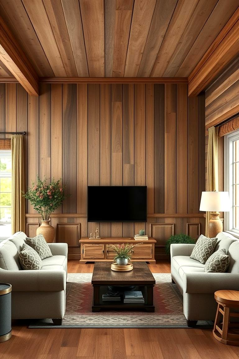 30 Elegant Living Room Wainscoting Ideas for Modern Homes