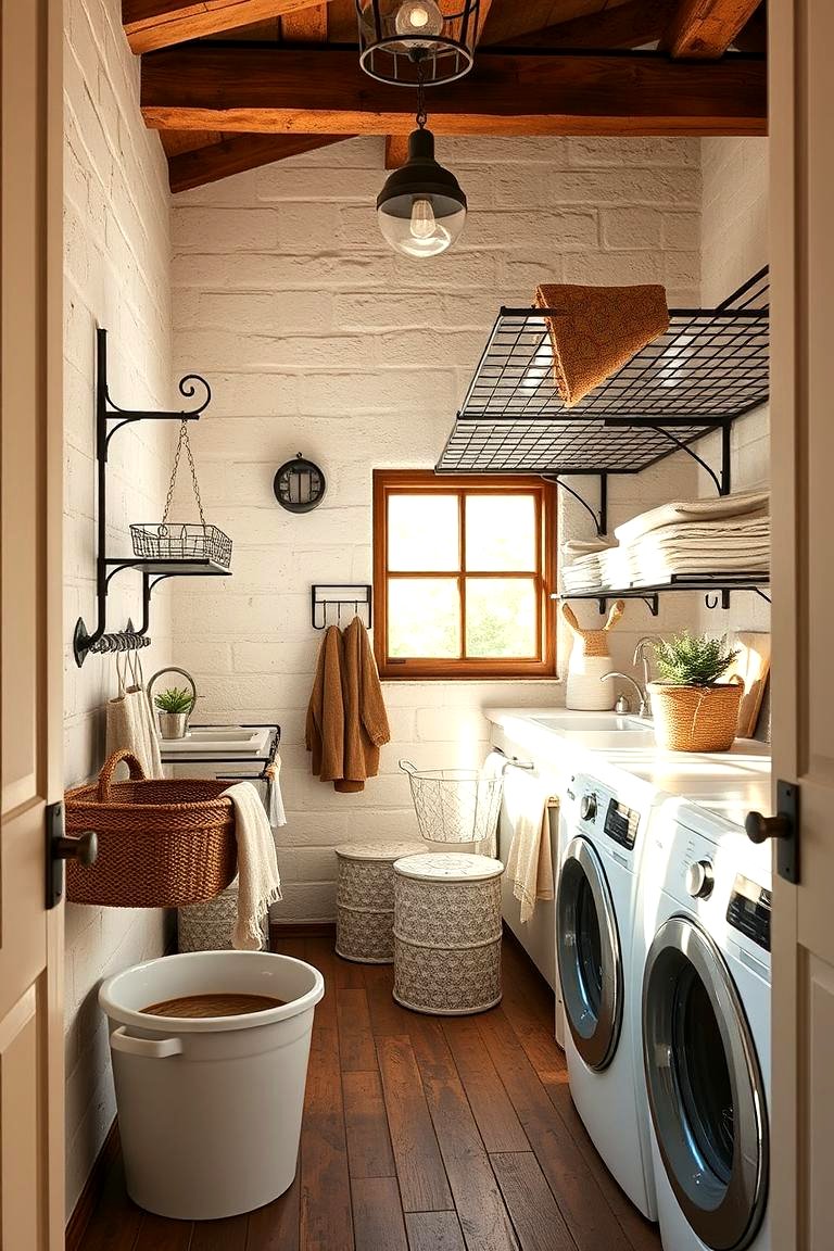 30 Rustic Laundry Room Ideas for Functional Farmhouse Style