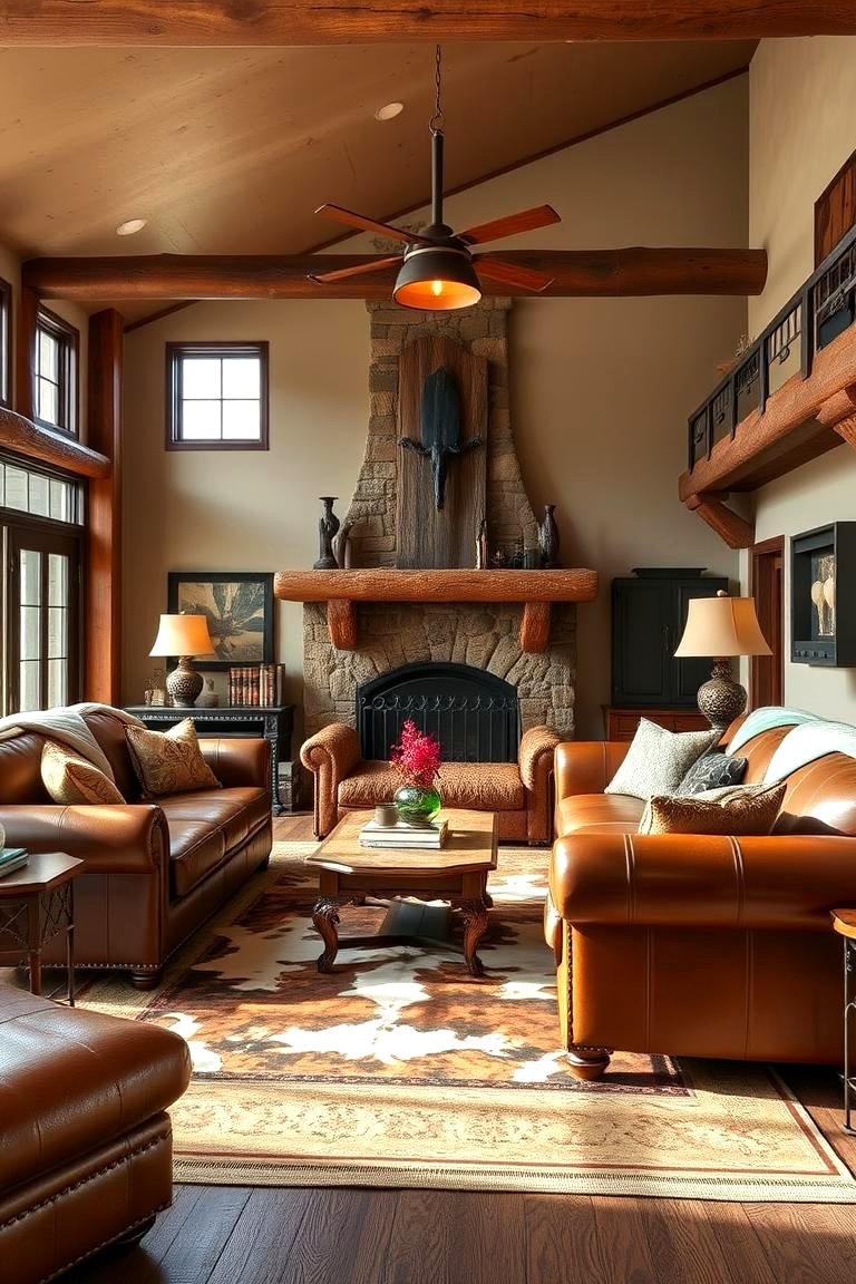 30 Western Living Room Ideas for Cozy Rustic Ambiance