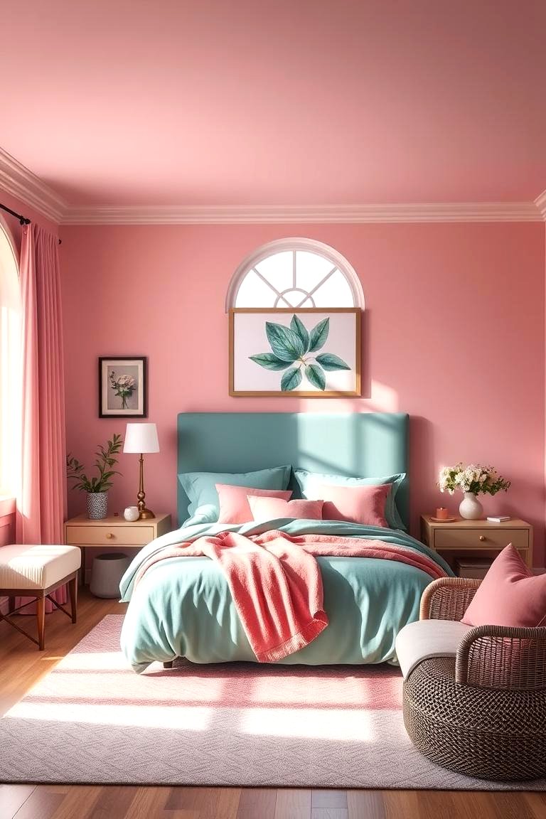 30 Teal and Pink Bedroom Ideas for Bold Modern Design