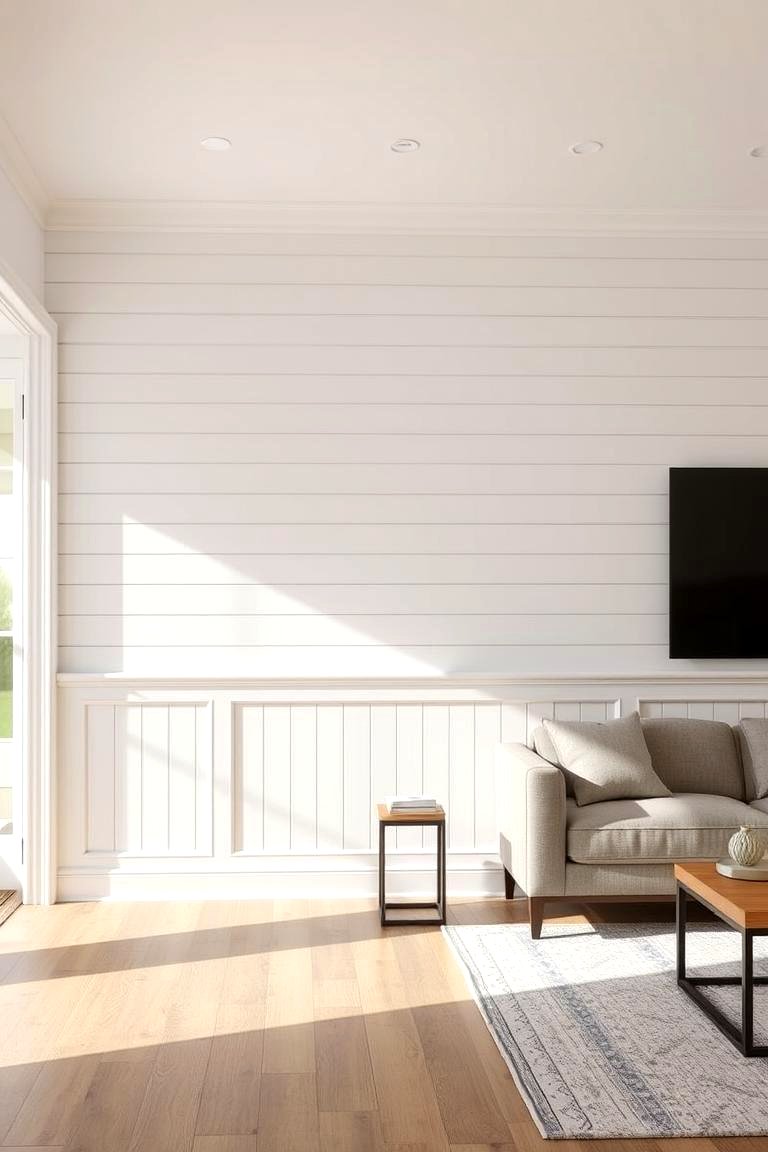 30 Elegant Living Room Wainscoting Ideas for Modern Homes