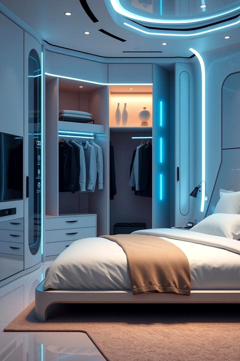 30 Space-Saving Built-In Wardrobe Ideas Around Your Bed