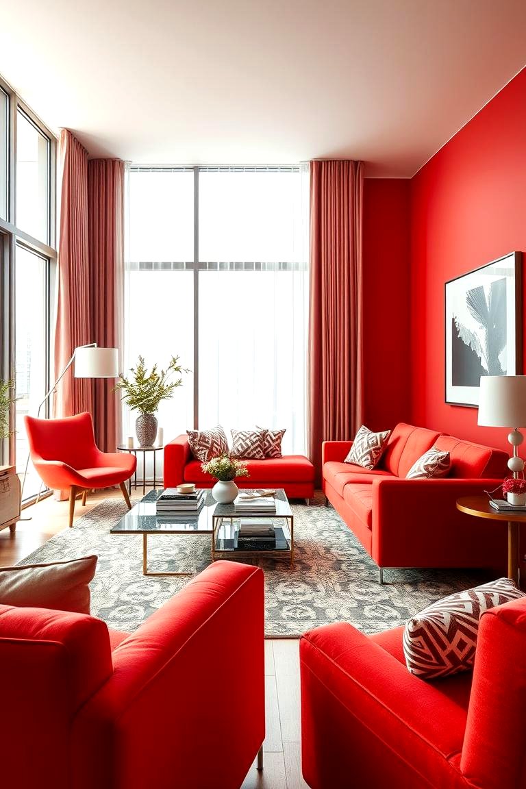 30 Red Living Room Ideas for Bold and Vibrant Spaces
