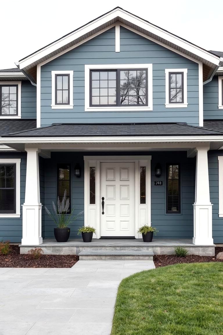 30 Serene Blue Exterior House Colors to Boost Curb Appeal
