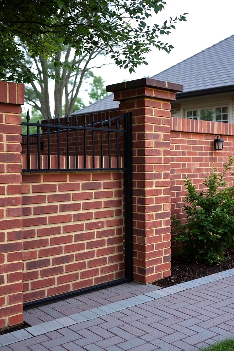 30 Classic Brick Fence Ideas for Timeless Outdoor Security & Charm