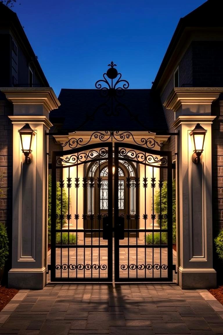 30 Inviting Front Gate Designs for Home Entrances