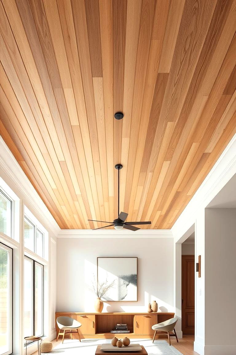 30 Wood Slat Ceiling Ideas for Textured Modern Interiors
