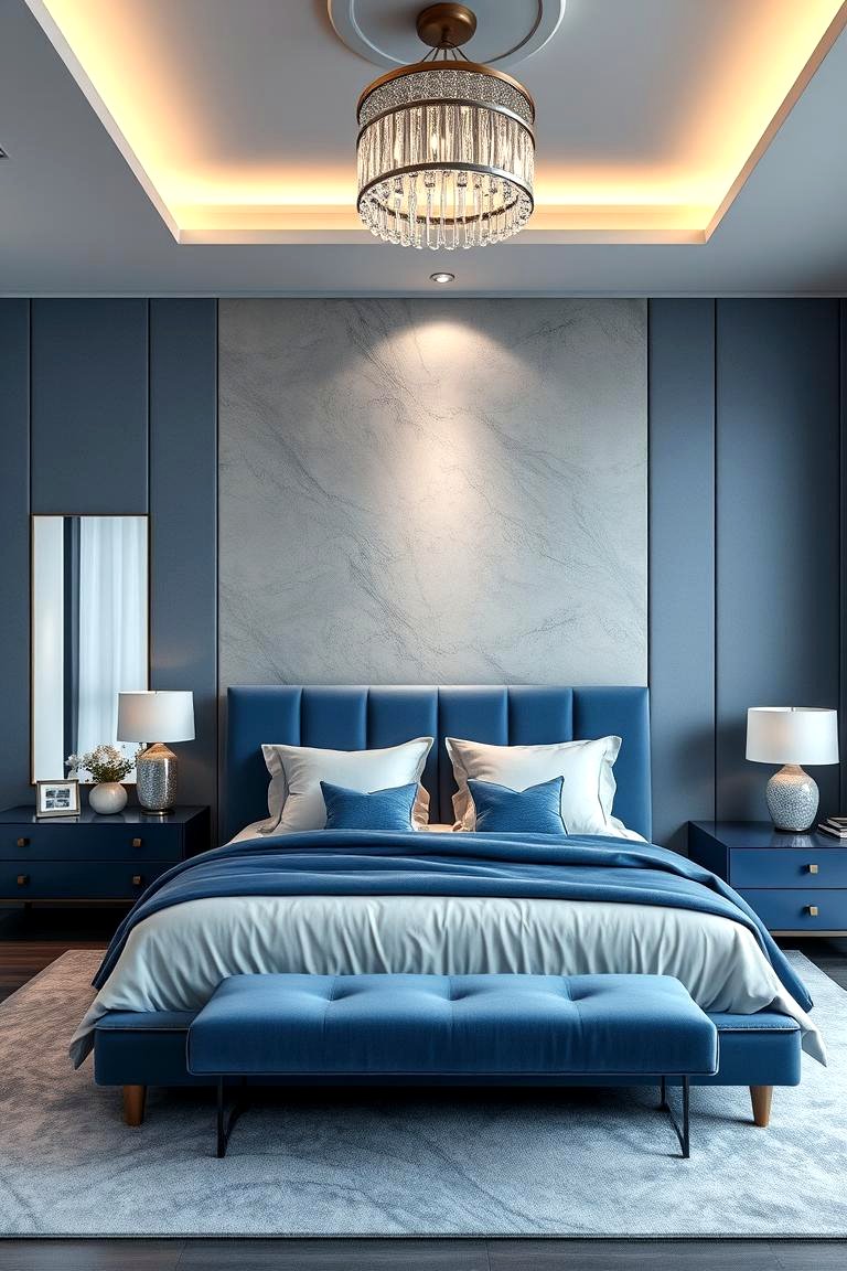 30 Calming Blue and Grey Bedroom Ideas for Relaxing Retreats