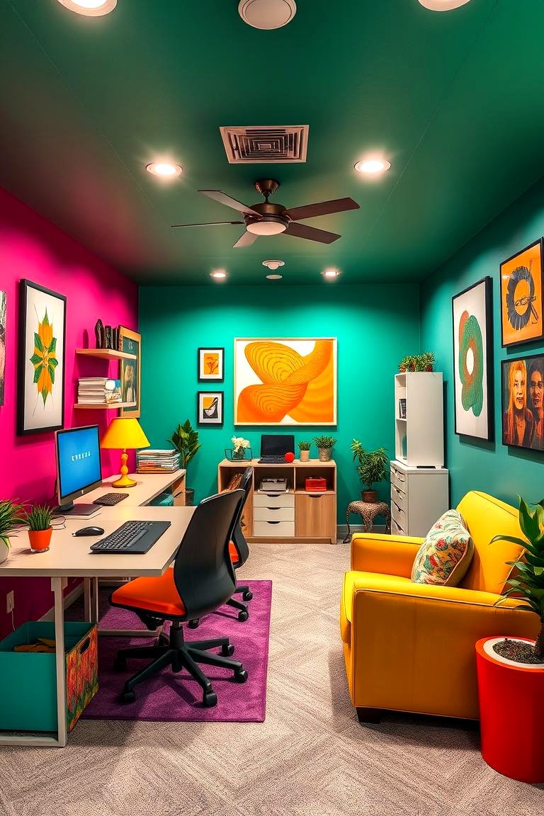 30 Basement Office Ideas for Productive Below-Ground Workspaces