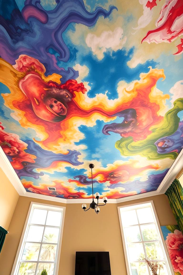 30 Creative Ceiling Paint Ideas to Transform Any Room's Ambiance