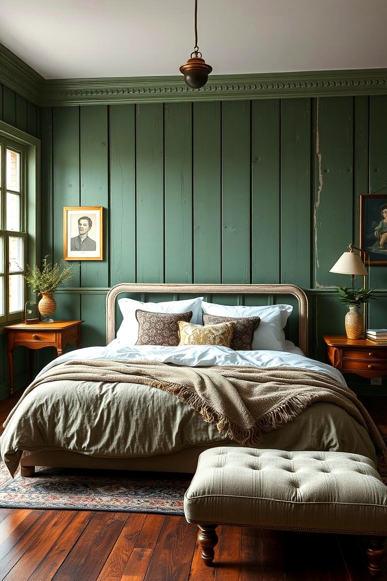 30 Green Panelling Ideas for a Serene Bedroom