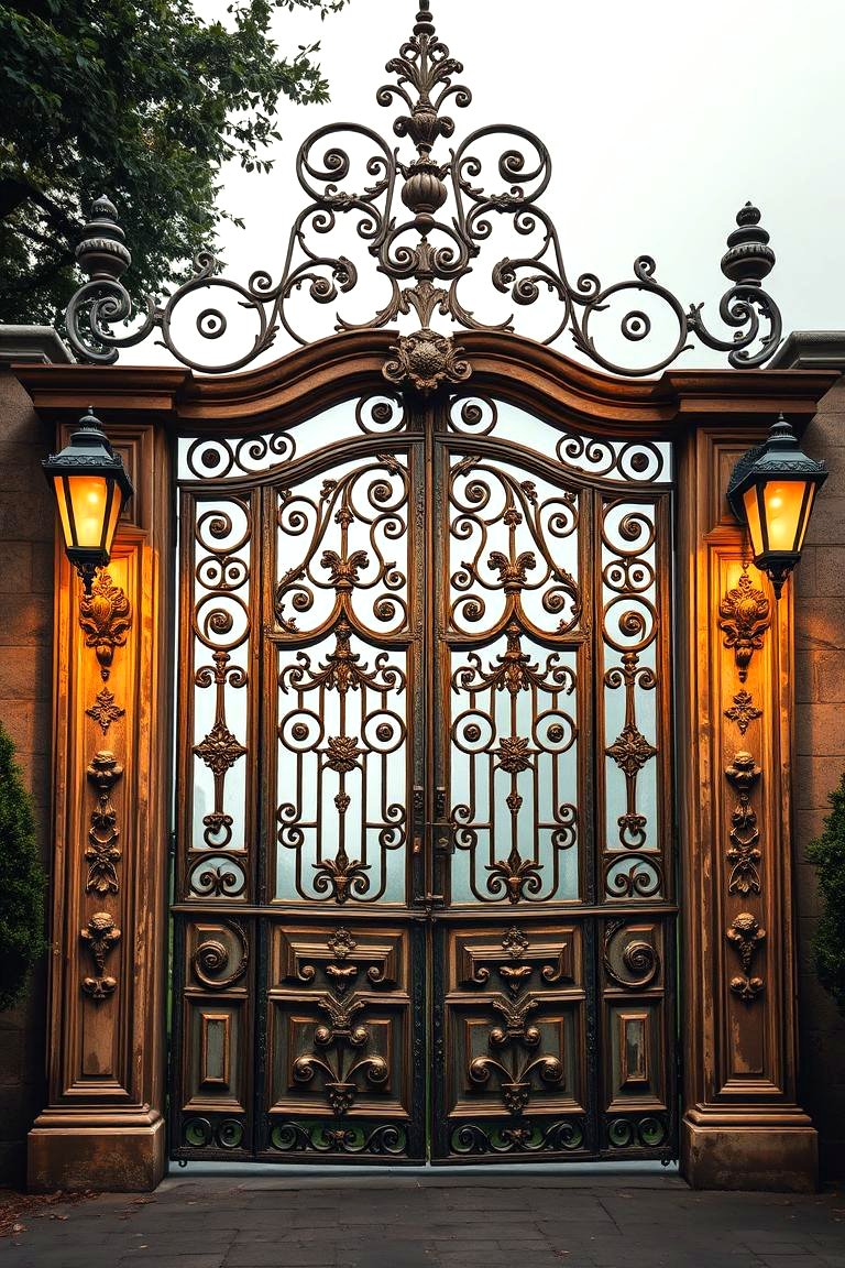30 Inviting Front Gate Designs for Home Entrances