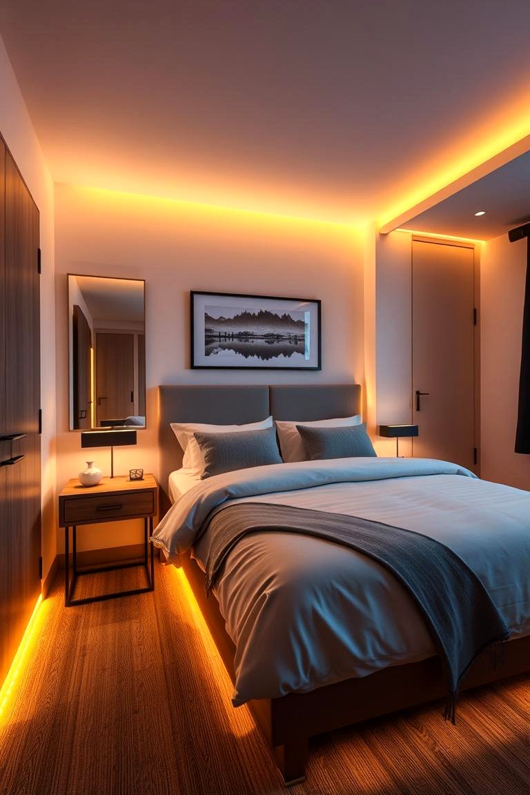 30 Aesthetic Room Ideas With LED Lights for Vibes