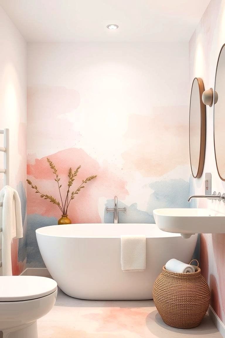 30 Bathroom Mural Ideas for Bold and Artistic Wall Designs