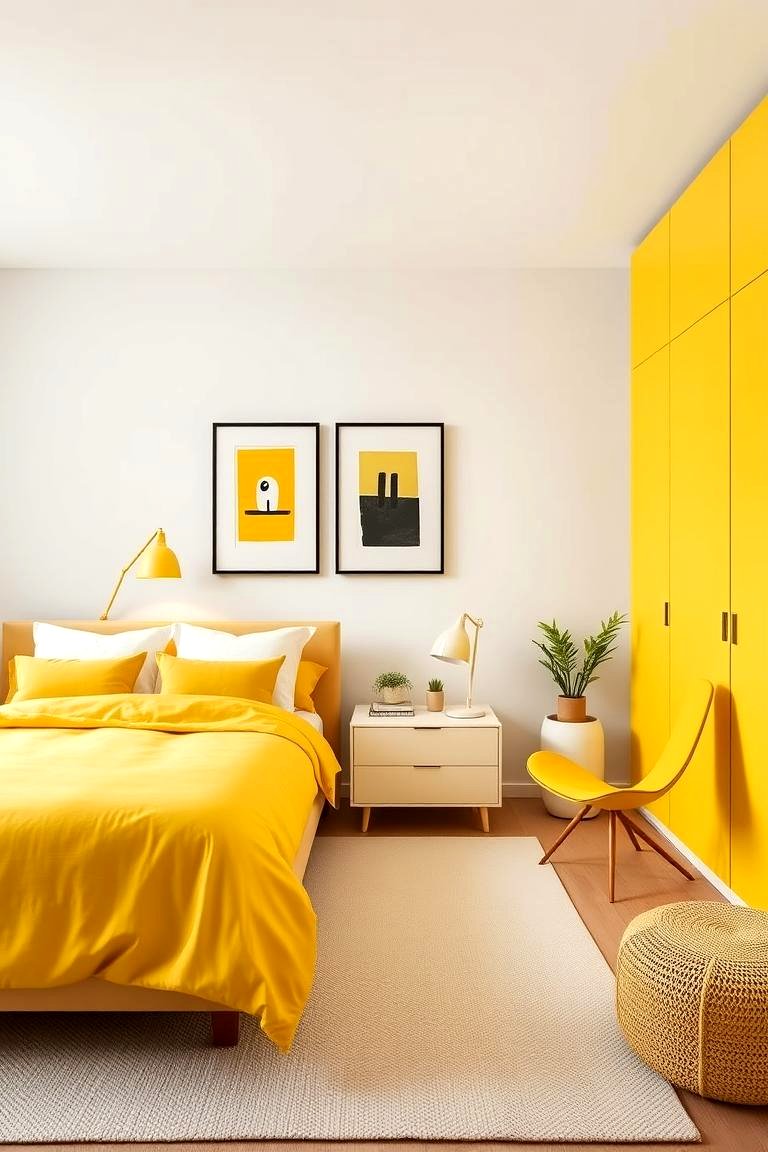 30 Yellow Bedroom Ideas to Brighten Your Sleep Space