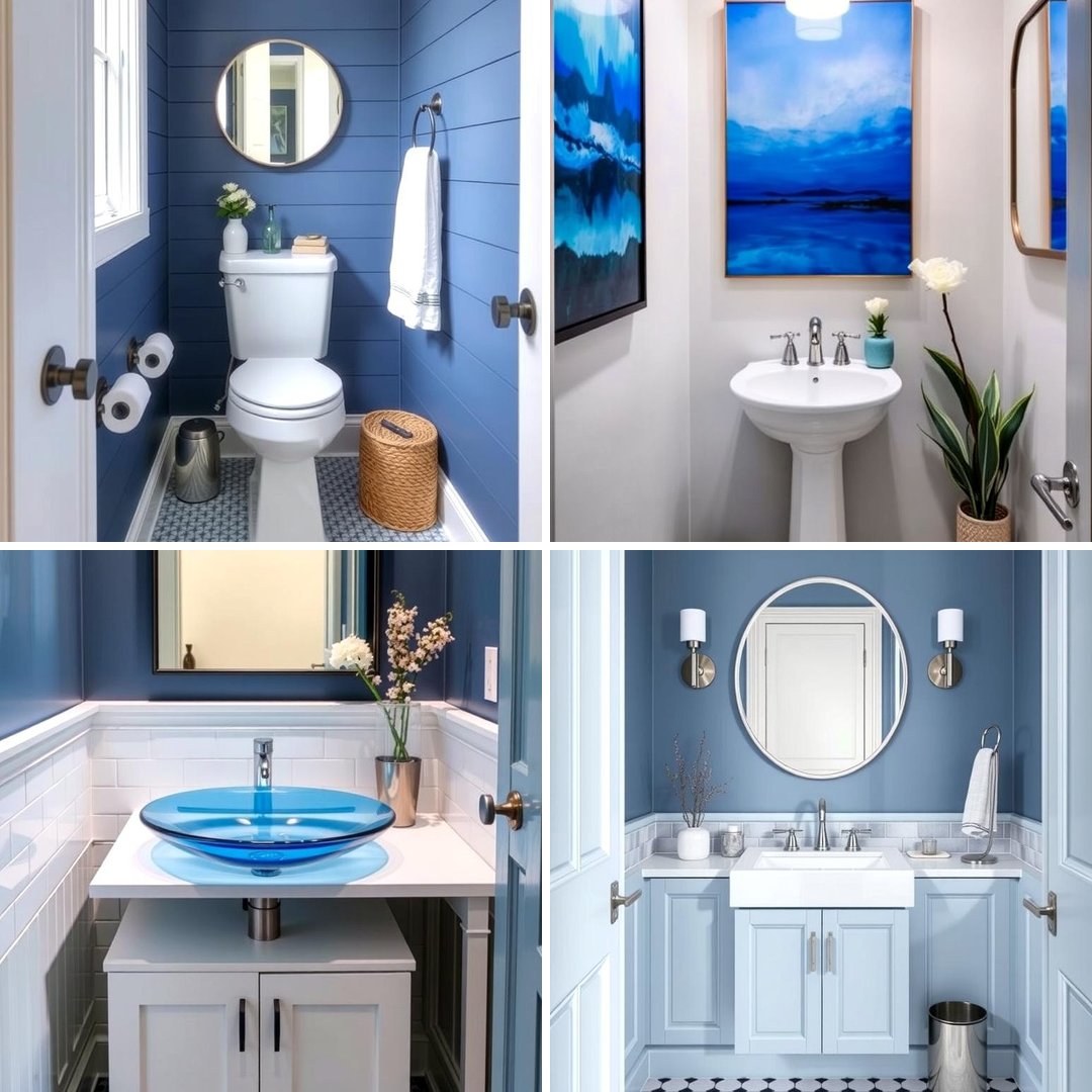 20 Blue Powder Room Ideas: Small Space, Big Style