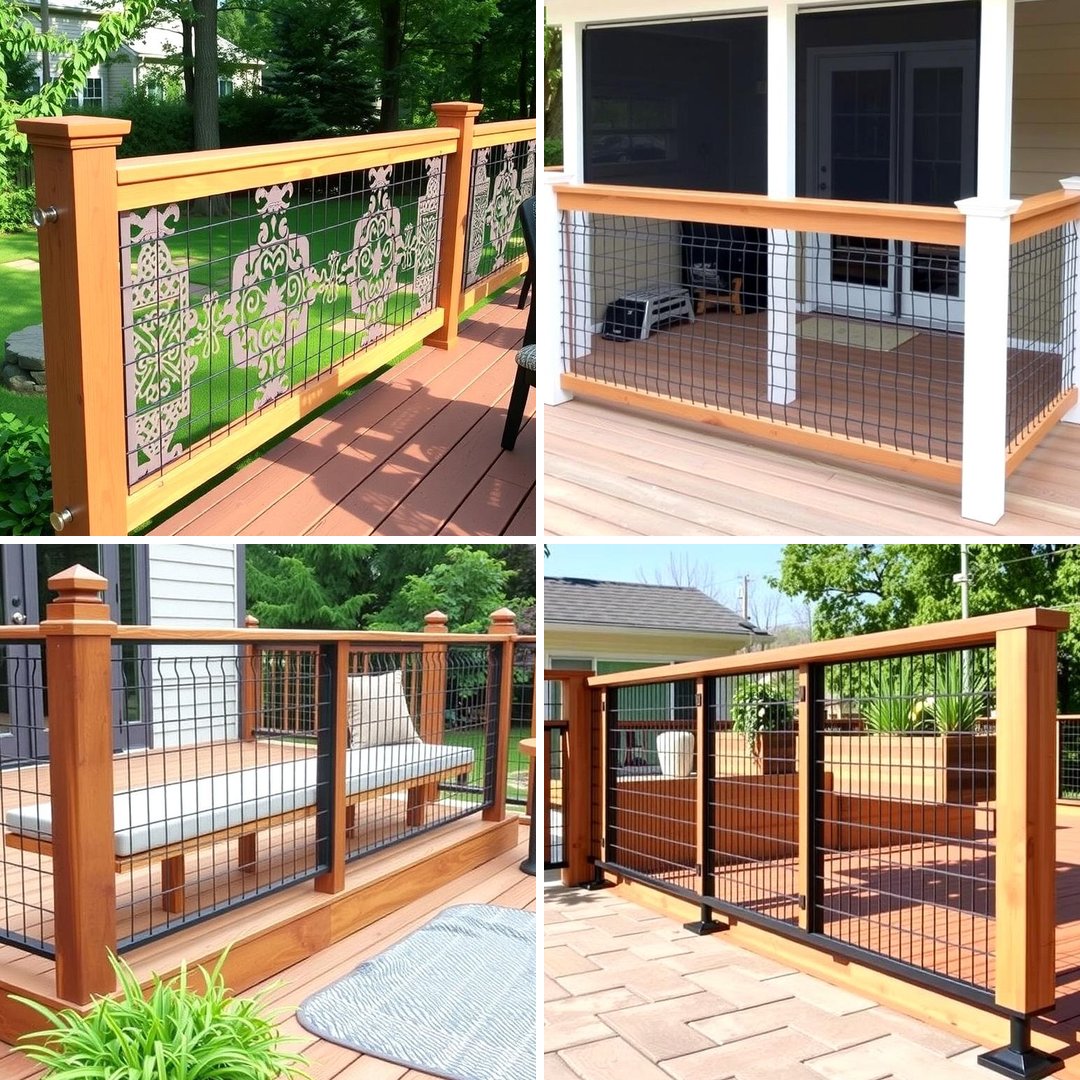 20 Hog Wire Deck Railing Ideas for Rustic Charm