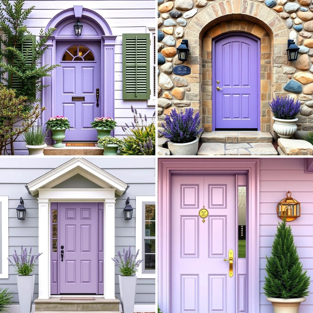 20 Lavender Front Door Ideas for a Welcoming Entrance