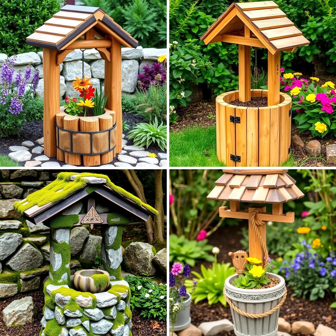 20 Outdoor Wishing Well Garden Ideas for Enchantment