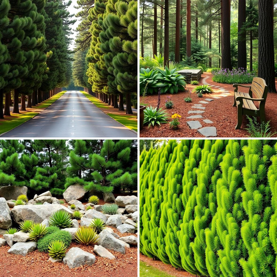 20 Pine Tree Landscape Ideas for a Natural Backyard
