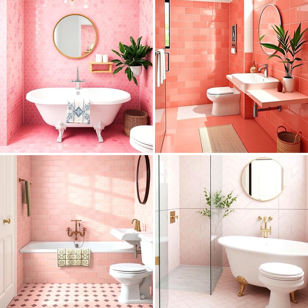 20 Pink Tile Bathroom Ideas for a Vibrant Look