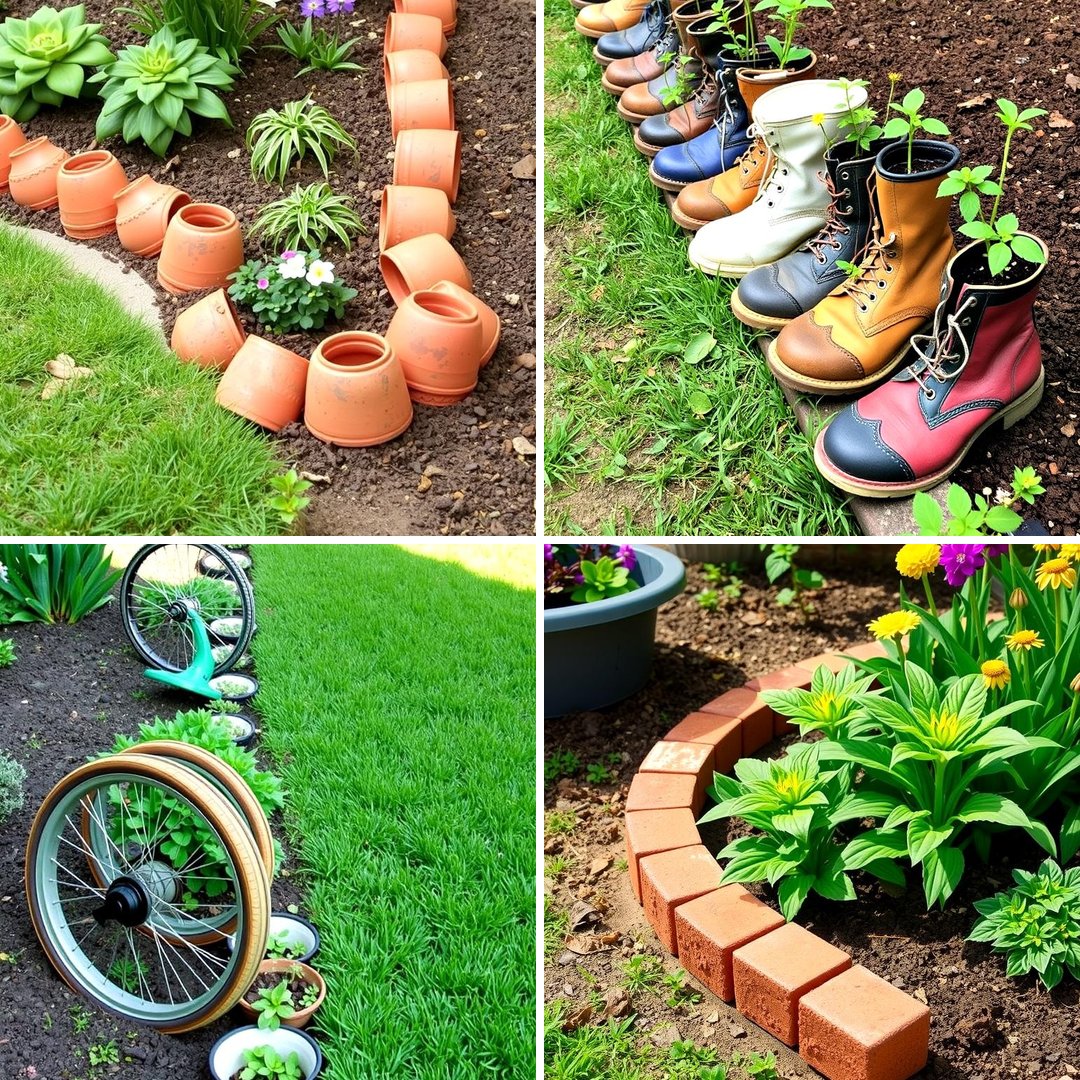 20 Recycled Garden Edging Ideas for an Eco-Friendly Yard
