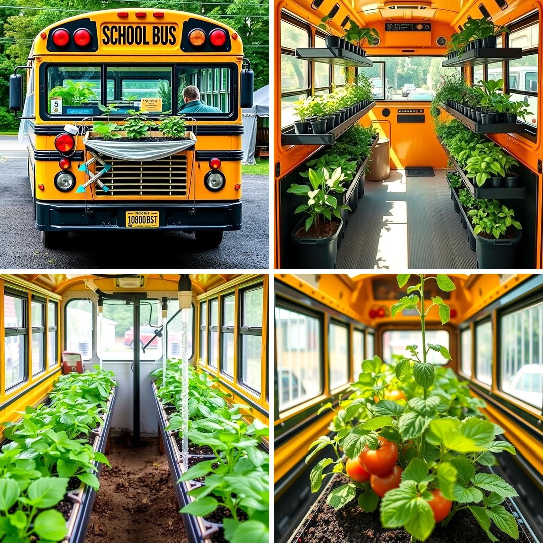 20 School Bus Greenhouse Ideas for Sustainable Living