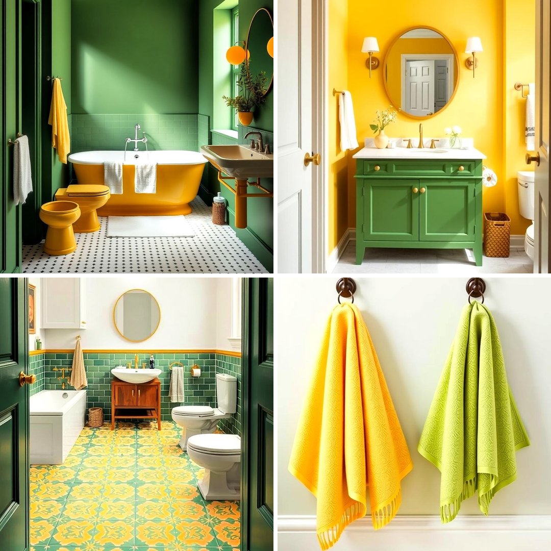 20 Yellow and Green Bathroom Ideas for a Fresh Look