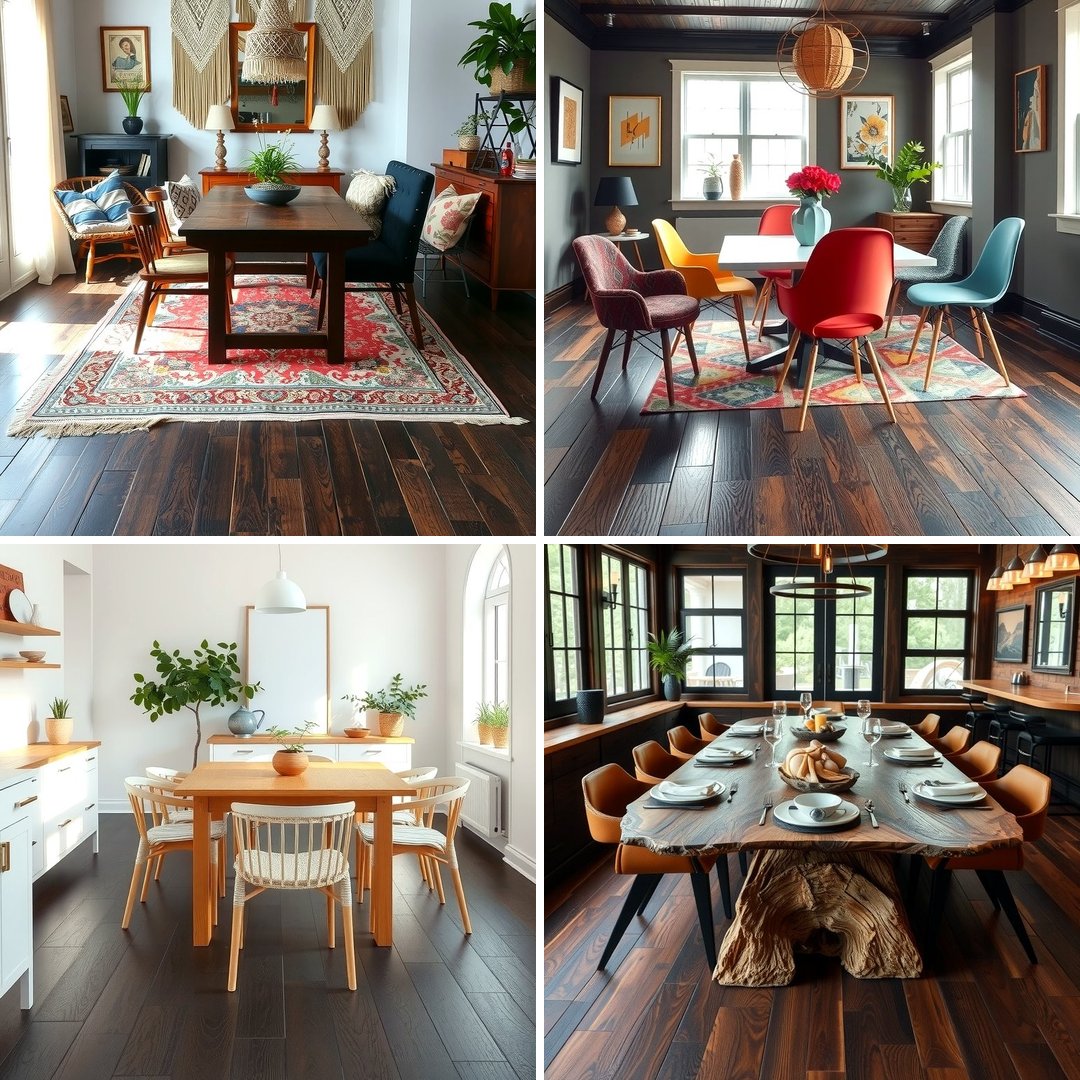 25 Dark Wood Floor Dining Room Ideas for a Classic Look