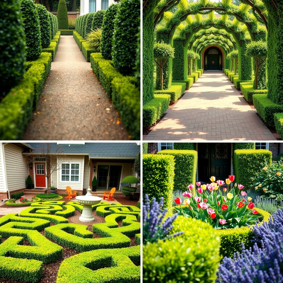 25 Elegant Front Yard Boxwood Design Ideas
