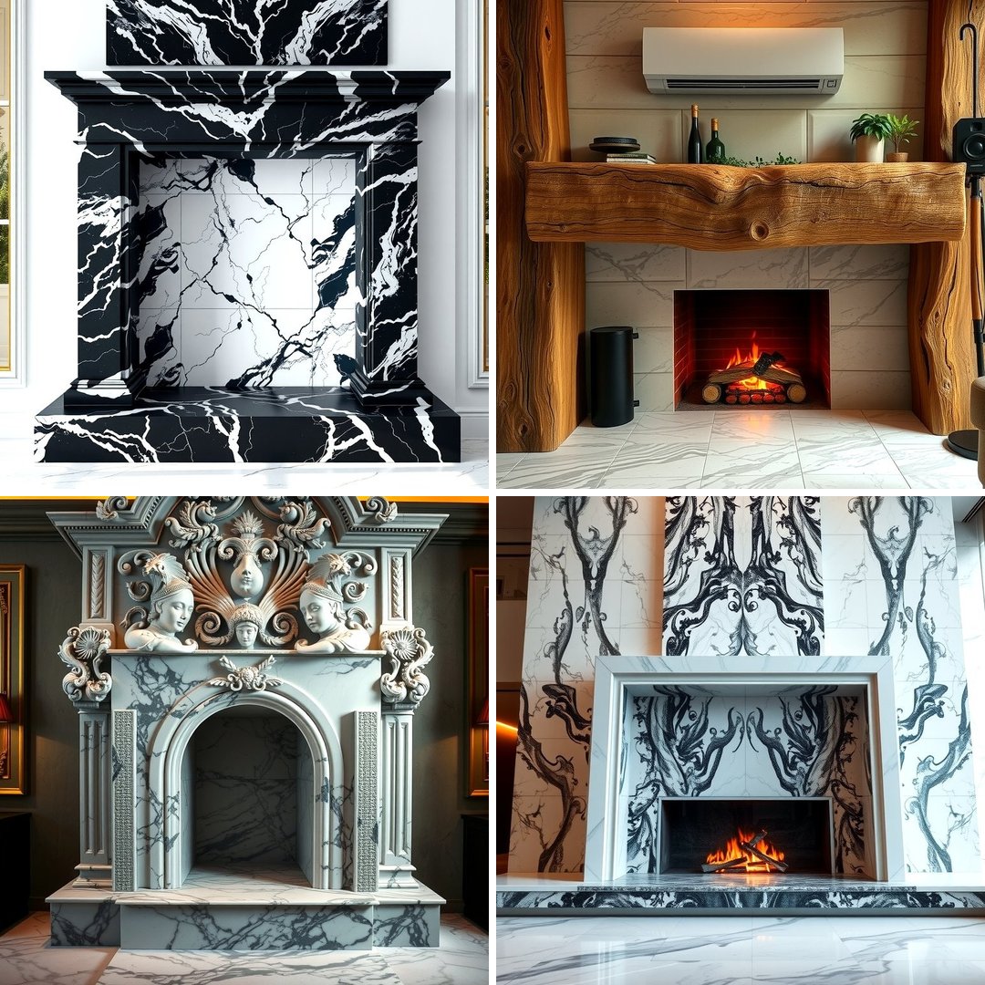 25 Elegant Marble Fireplace Ideas for a Luxurious Look
