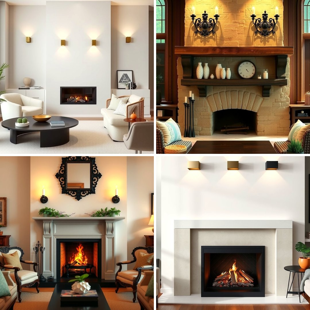 25 Fireplace Sconces Ideas for a Warm Ambiance