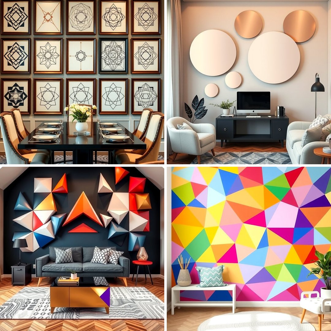 25 Geometric Accent Wall Ideas for Modern Interiors