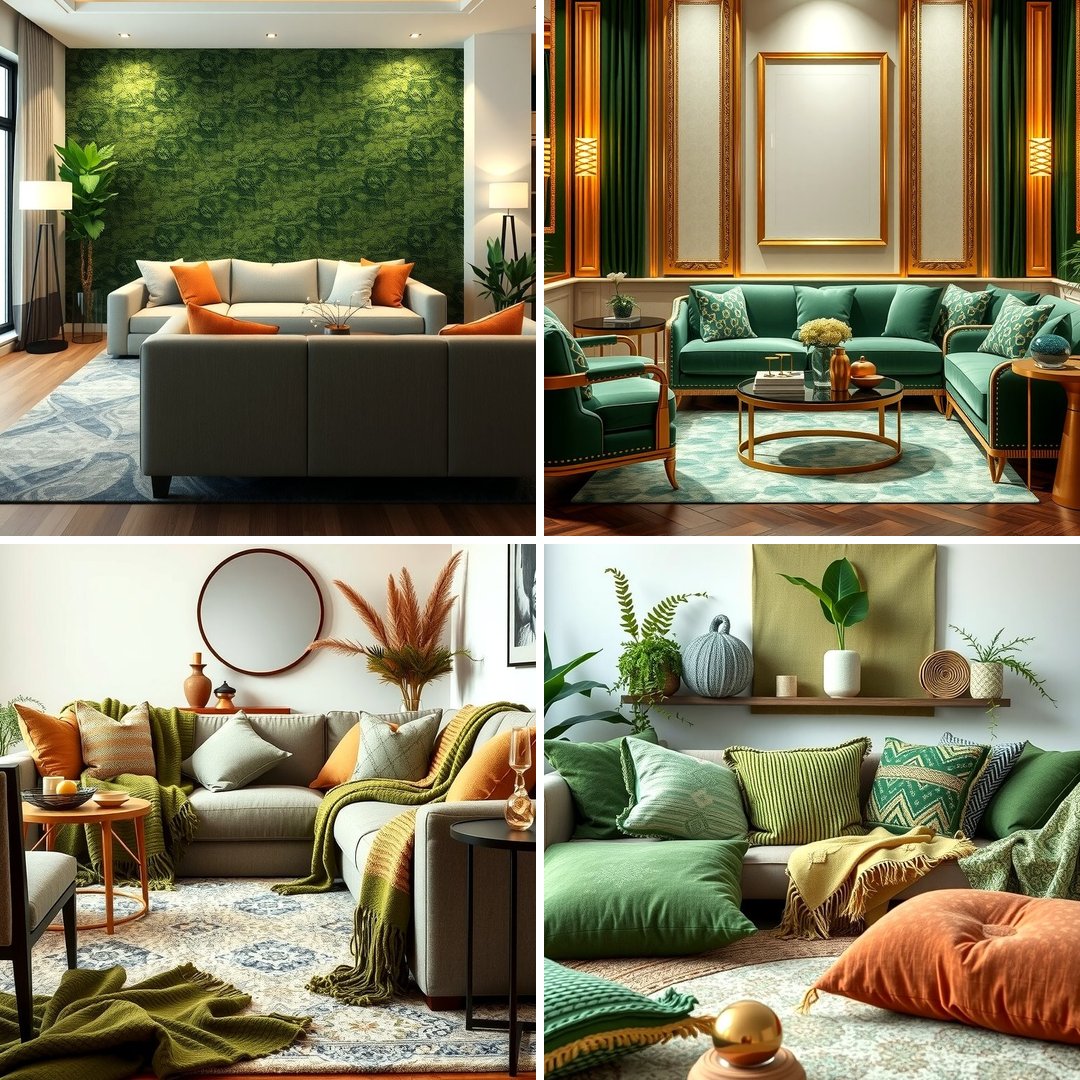 25 Green Living Room Ideas for a Fresh and Calming Space