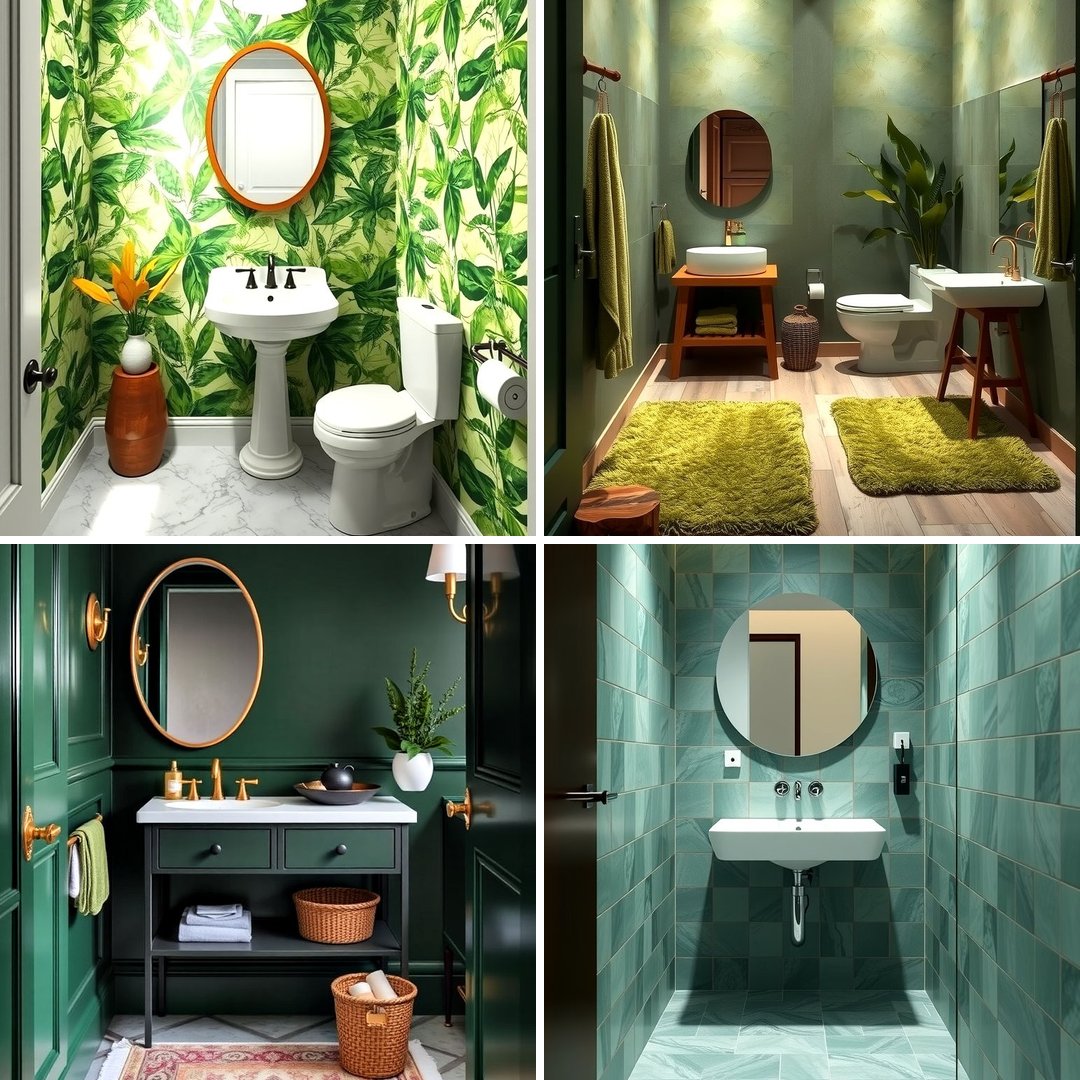 25 Green Powder Room Ideas for a Fresh Look