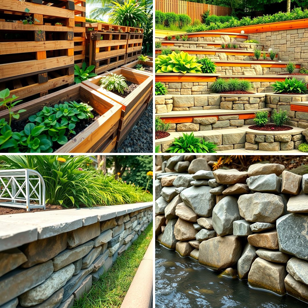 25 Inexpensive Retaining Wall Ideas for Your Yard