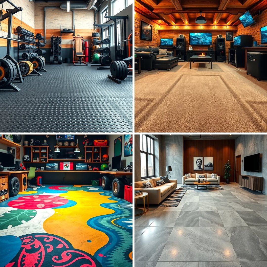 25 Man Cave Flooring Ideas for a Masculine Retreat