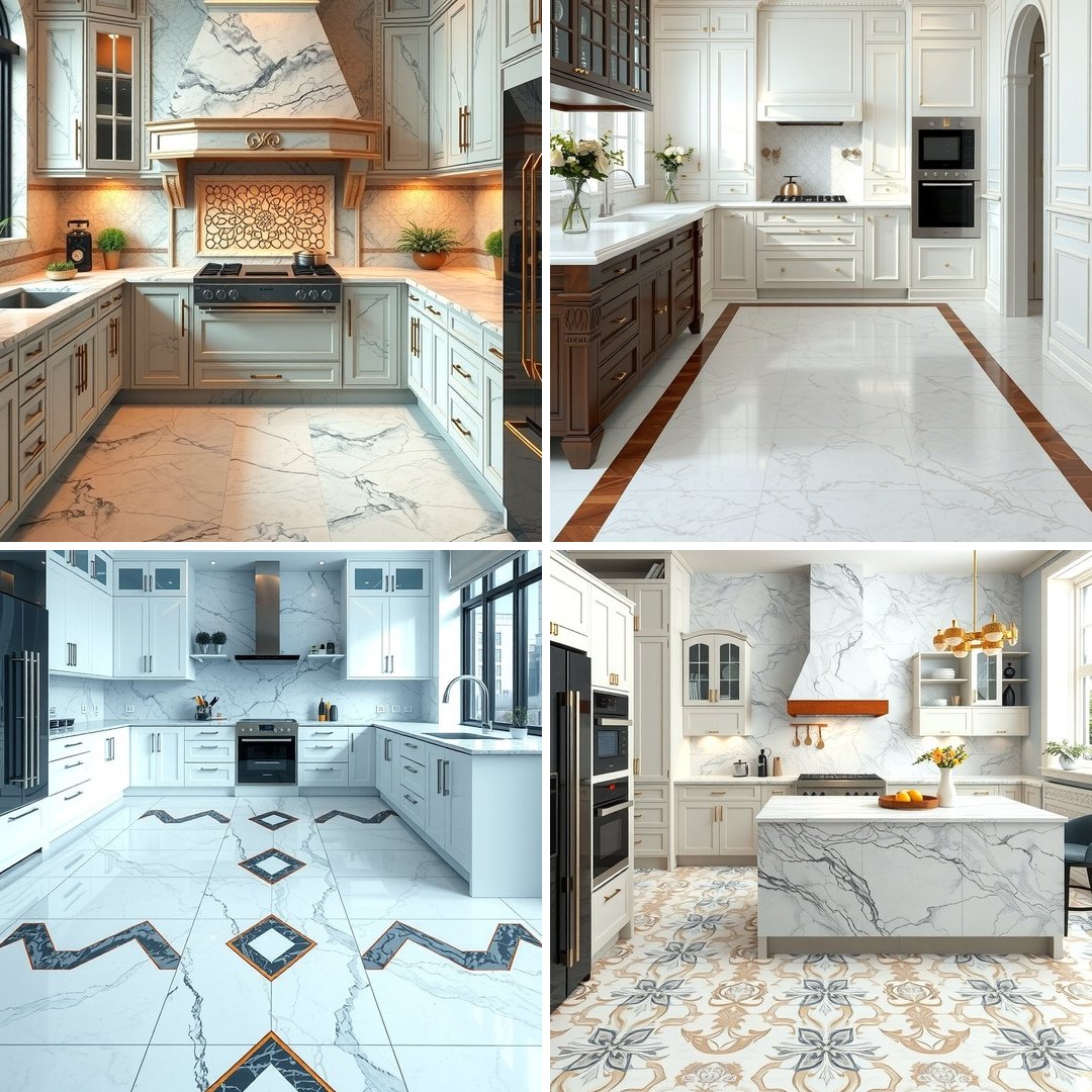 25 Marble Kitchen Floor Ideas for Timeless Elegance