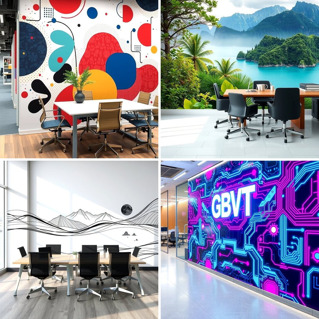 25 Office Wall Murals to Inspire Creativity and Productivity